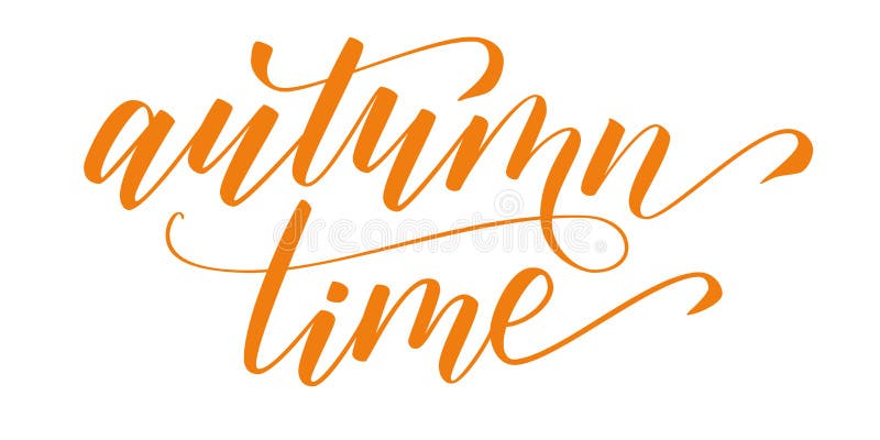 Calligraphy Autumn Corner Frame Stock Vector - Illustration of abstract ...