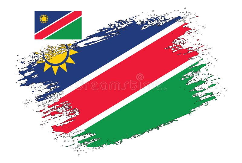 Brush Design Namibia Flag Vector Stock Vector - Illustration of paint ...
