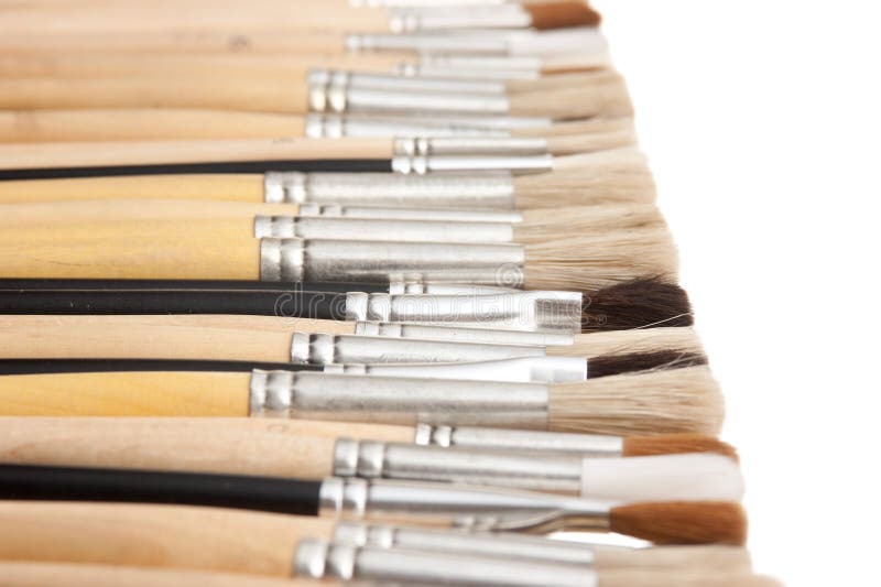Brush drawing stock image. Image of tools, color, paintings - 124684501