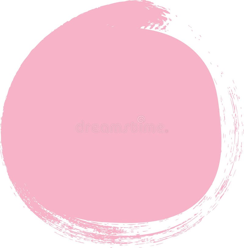 Brush Effect Abstract Circle Shape Stock Vector - Illustration of spot ...