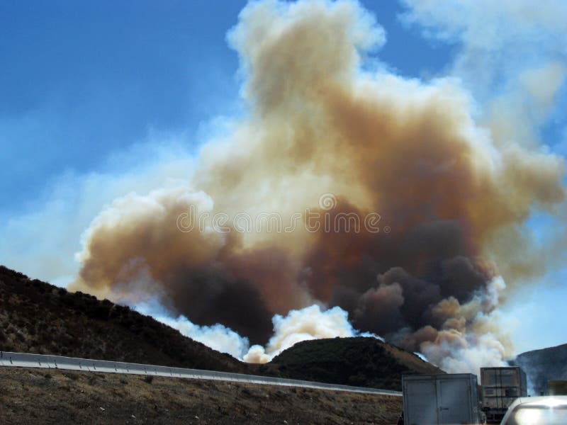 Brush fire stock image. Image of wild, smoke, devore - 54317743