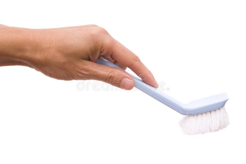 Brush in a hand stock image. Image of hygiene, green - 14977597