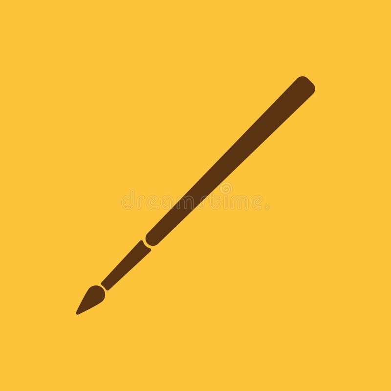 The Brush Icon. Brush Symbol. Flat. Vector Stock Illustration ...
