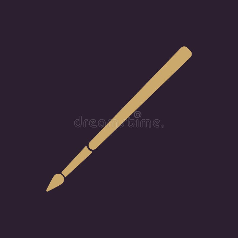 The Brush Icon. Brush Symbol. Flat. Vector Stock Vector - Illustration ...