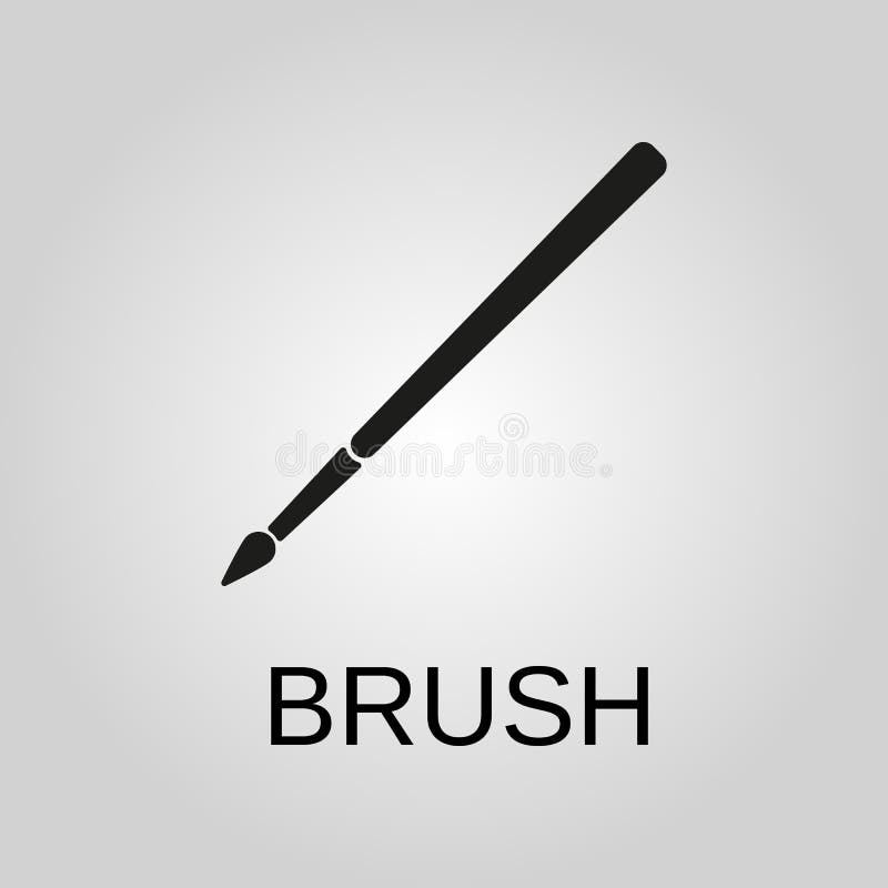 Brush Icon. Brush Symbol. Flat Design. Stock - Vector Illustration ...