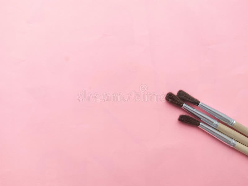 Brush on a Light Background. Everything for Drawing. Creation. Children ...