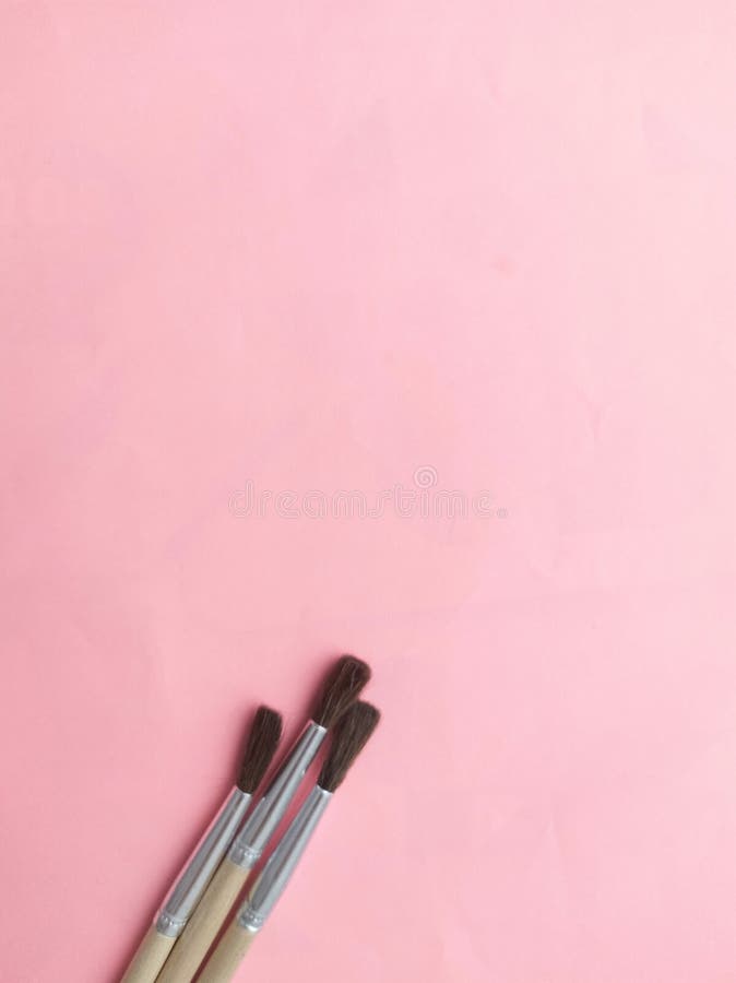 Brush on a Light Background. Everything for Drawing. Creation. Children ...