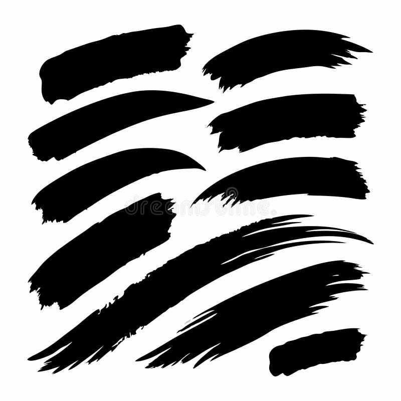 Brush Mark Line Stock Vectors Stock Vector - Illustration of dynamic ...