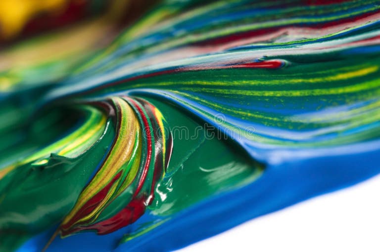 Brush mixing paint stock photo. Image of blue, craft - 21048858