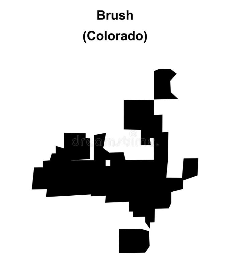 Brush outline map stock vector. Illustration of template - 387014590