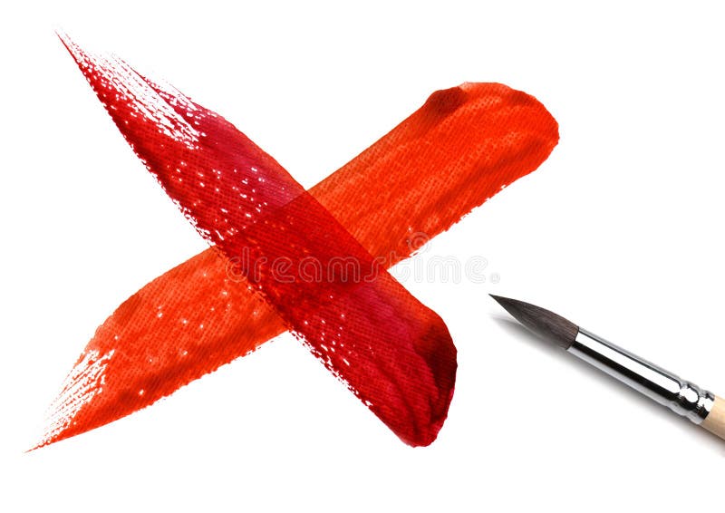 Brush and Paint Cross Scratch Stock Photo - Image of mark, criss: 17062284