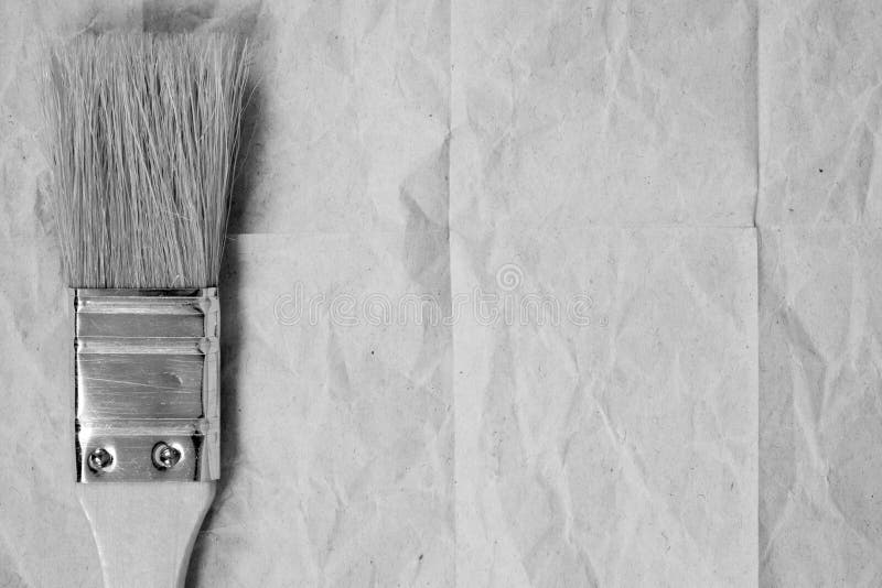 Brush the Paint on a Crumpled Paper Stock Image - Image of artistic ...