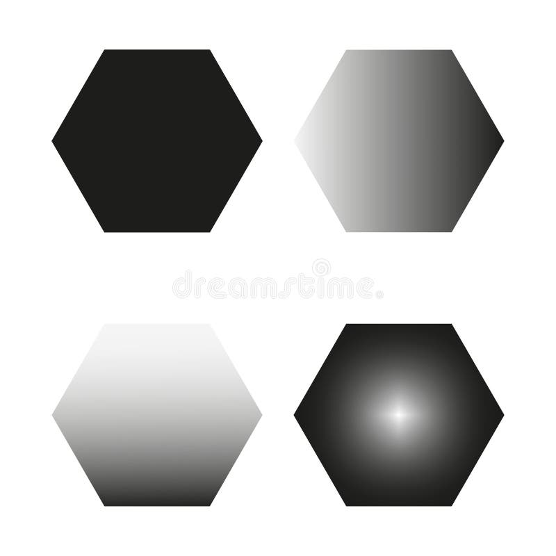 Brush Paint Ink Hexagon Shaped Elements. Vector Illustration. EPS 10 ...