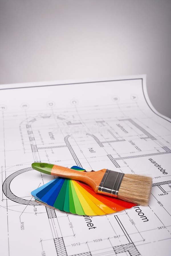 Brush and paint samples stock photo. Image of drawing - 74705464