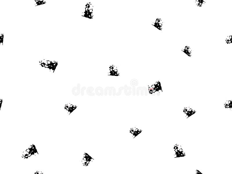 Brush Painted of Black Ink, Abstract Seamless Pattern Stock ...