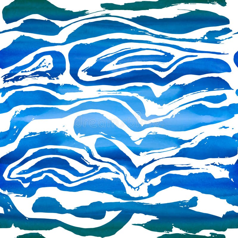 Painted Wave Pattern Brush Strokes Stock Vector - Illustration of ...