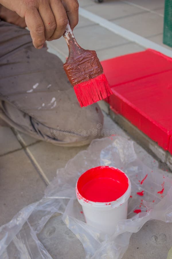 Brush for painting stock image. Image of addition, building - 33927787