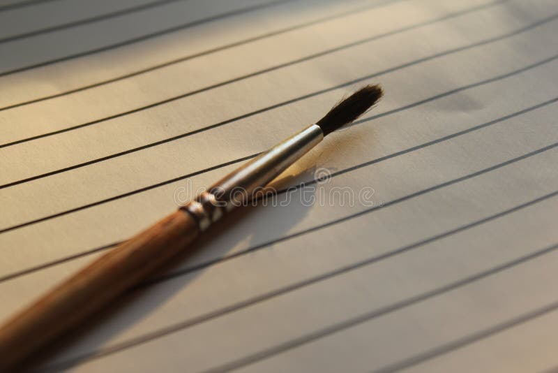 Brush on paper stock image. Image of shape, lying, creativity - 60592531
