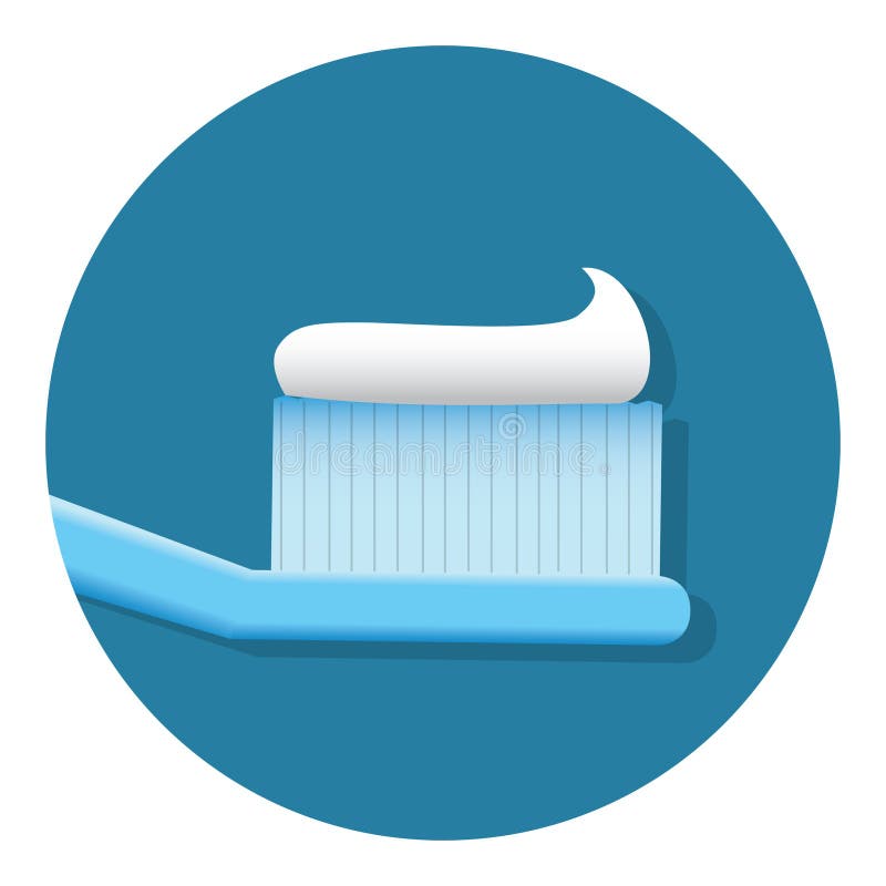 Brush with Paste. Vector Illustration Decorative Design Stock Vector ...