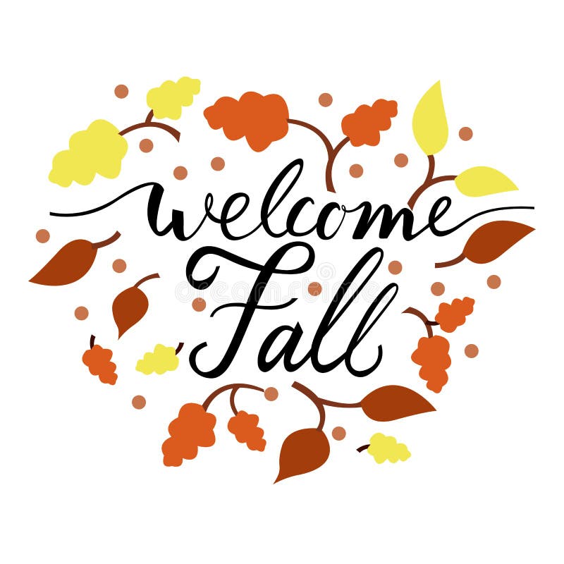 Welcome lettering text. stock vector. Illustration of drawn - 99356302