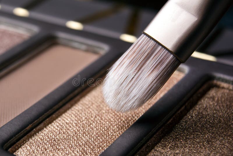 Brush and Professional Shadow Palette Stock Photo - Image of beauty ...