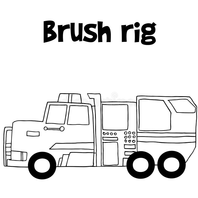 Big Rig Hand Draw Vector Stock Illustrations – 10 Big Rig Hand Draw ...