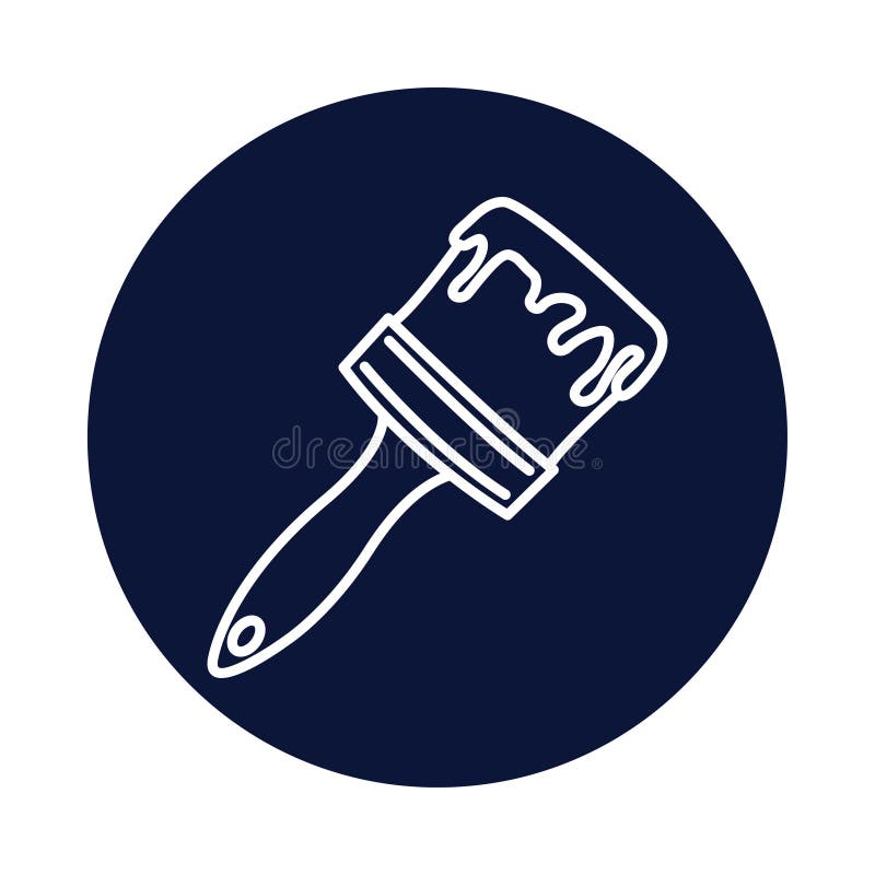 Brush, Roll Brush, Paint Brush, Roll and Paint Color Brush Icon Stock ...