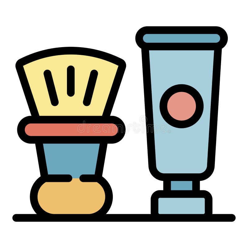 Brush Shave Icon Color Outline Vector Stock Vector - Illustration of ...