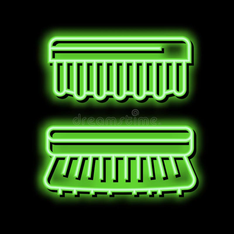 Brush Shoe Care Neon Glow Icon Illustration Stock Vector - Illustration ...