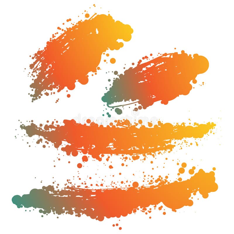 Brush stain set stock vector. Illustration of shape, outline - 75442793