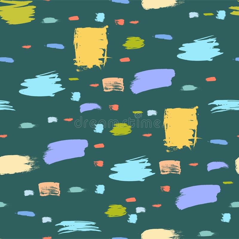 Brush Stroke Artistic Seamless Pattern Stock Vector - Illustration of ...