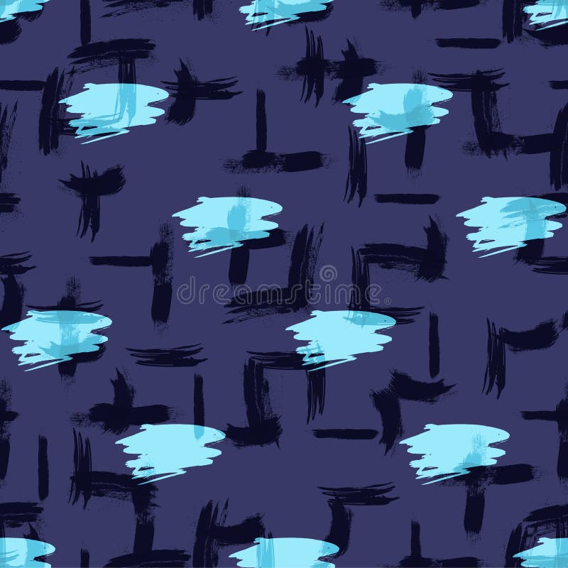 Brush Stroke Artistic Seamless Pattern Stock Vector - Illustration of ...