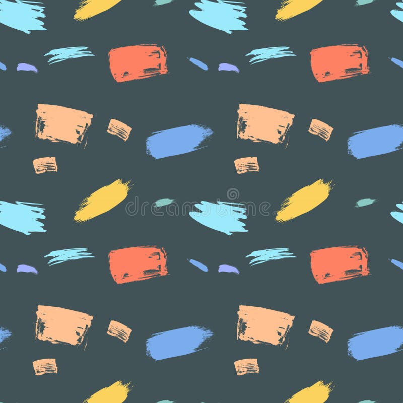 Brush Stroke Artistic Seamless Pattern Stock Vector - Illustration of ...
