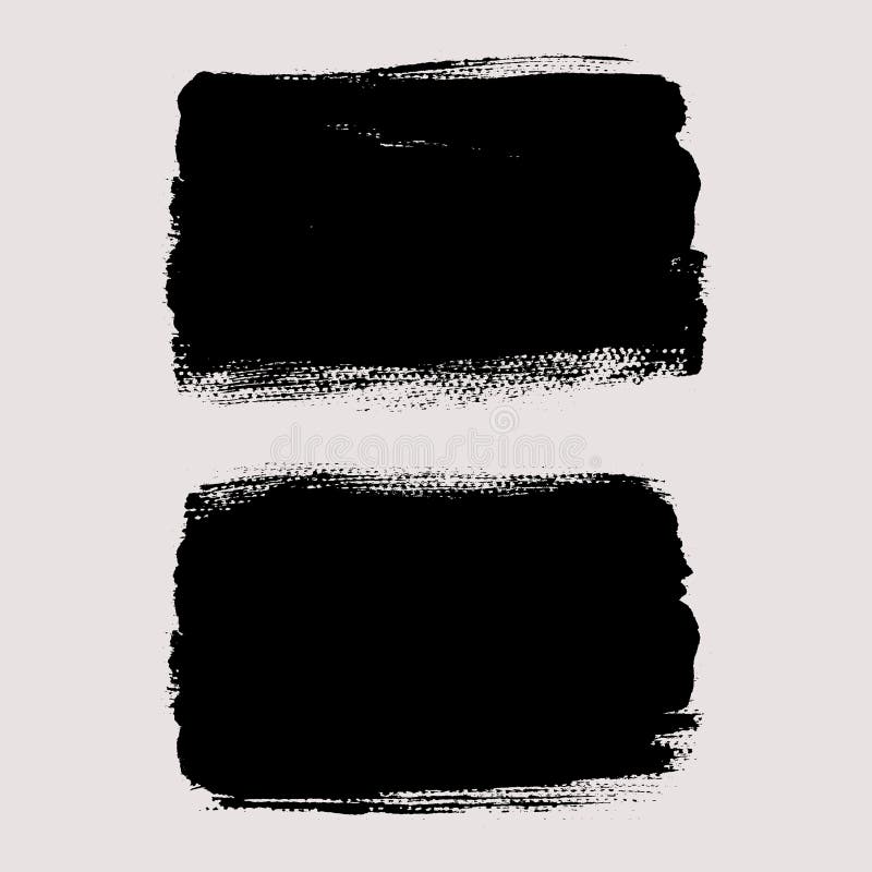 Brush Stroke Backgrounds. Vector Rectangles Stock Illustration ...