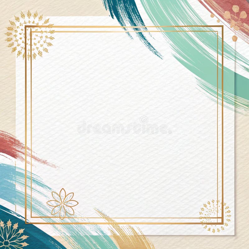 Brush Stroke Border Paper Texture Painterly and Dynamic Stock ...