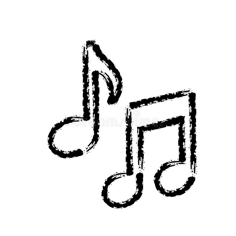 Music Notes Paint Brush Icon Stock Illustrations – 89 Music Notes Paint ...