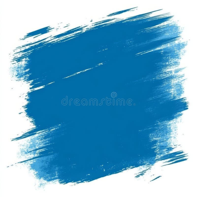 A Brush Stroke Illustration, Displaying a Simple Horizontal Blue Line ...