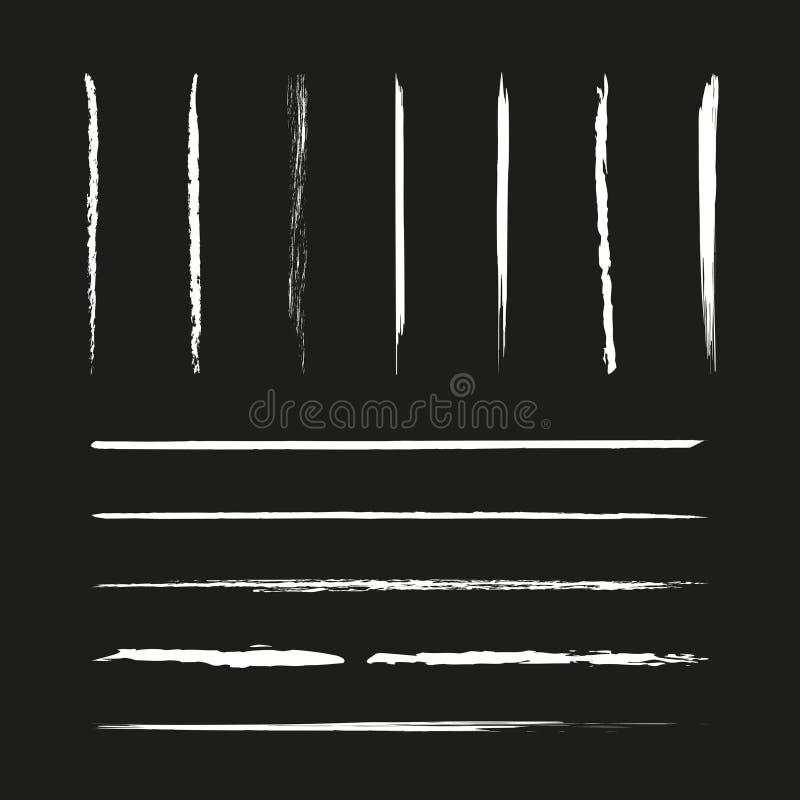 Brush Stroke Lines. Black and White Vector. Abstract Paint Design ...