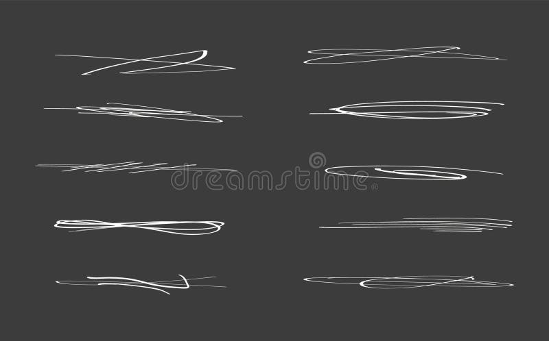 Swift Twisted and Crossed Strikethroughs.Set of Highlight Lines and ...