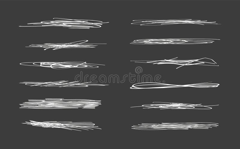 Swift Twisted and Crossed Strikethroughs.Set of Highlight Lines and ...