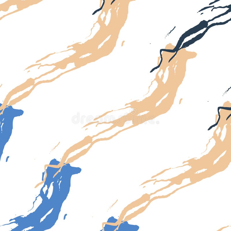 Brush Stroke Pattern. Abstract Seamless Background. Pastel Drawn ...