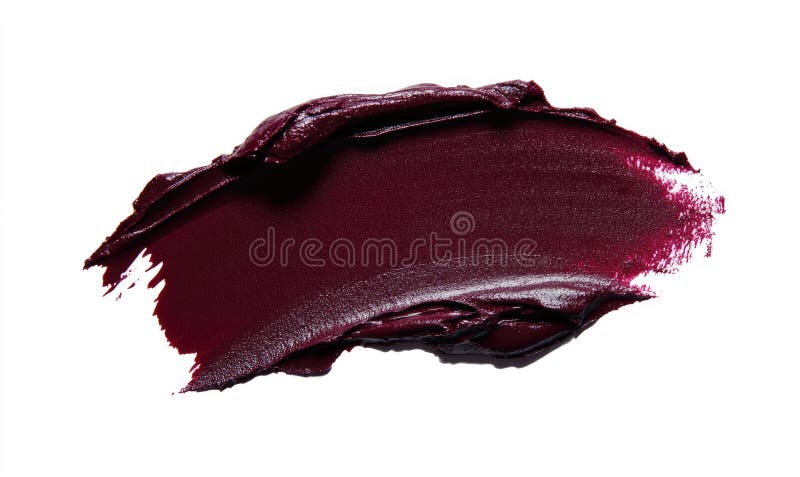 A Brush Stroke of Red Lipstick on a White Background Stock Illustration ...