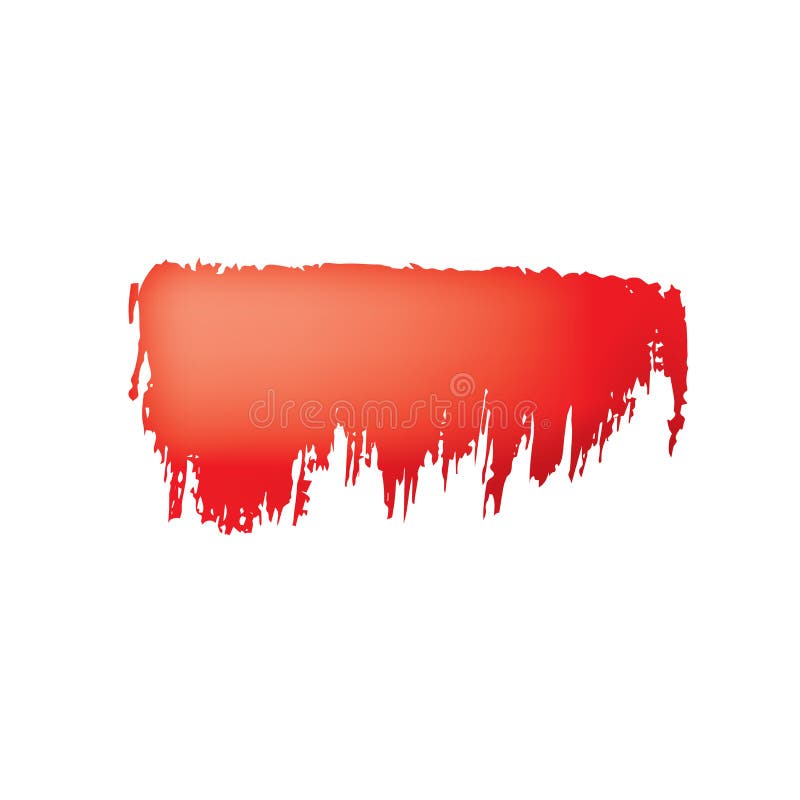Brush Stroke of Red Paint on White Background. Stock Vector ...
