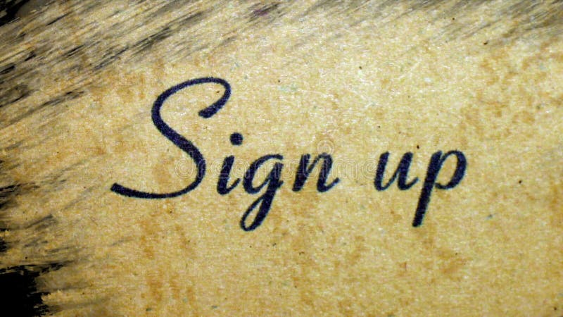 Brush Stroke on Sign Up Background Stock Video - Video of profit ...