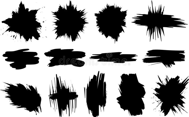 Brush Stroke Vector Art Collection Dynamic And Expressive Design Elements Stock Vector