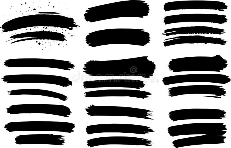 "Brush Stroke Vector Art Collection: Dynamic and Expressive Design ...