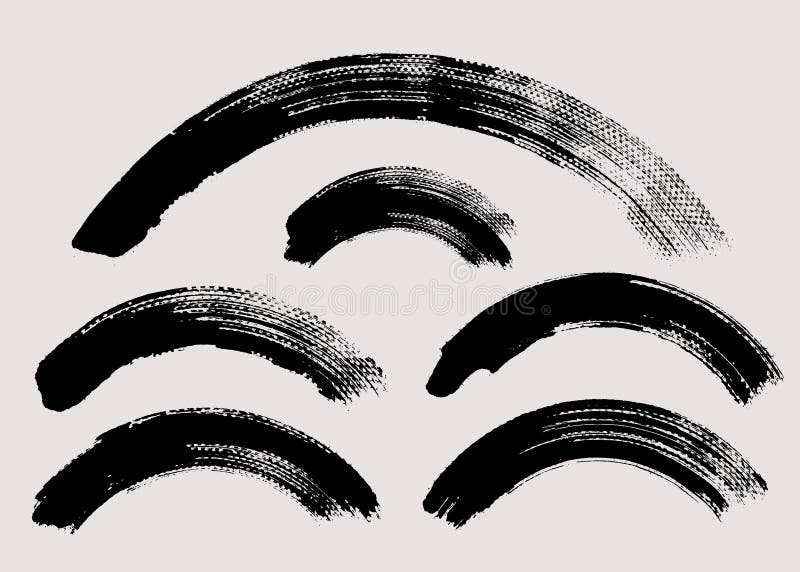 Brush Stroke Vector. Painted Curves Stock Illustration - Illustration ...