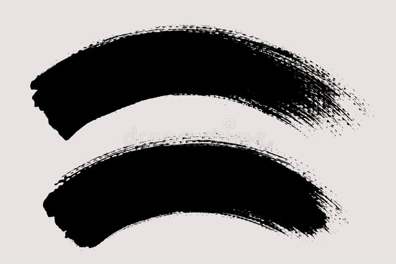 Brush Stroke Vector. Painted Curves Stock Vector - Illustration of abstract, sketch: 341605690