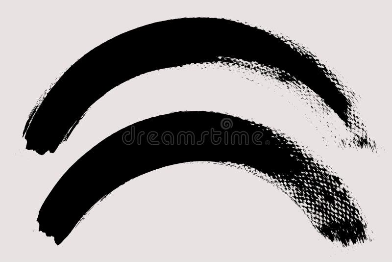 Brush Stroke Vector. Painted Curves Stock Illustration - Illustration ...