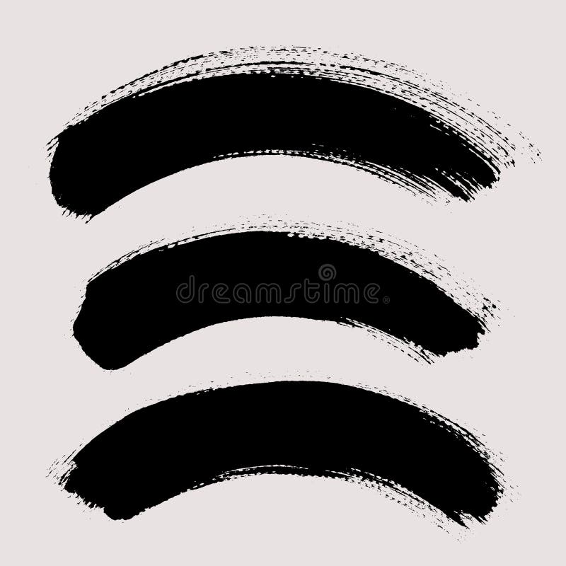 Brush Stroke Vector. Painted Curves Stock Illustration - Illustration ...